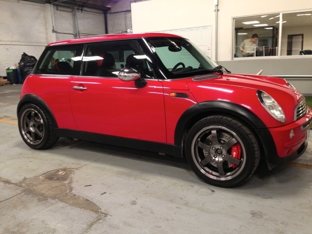 Mini Cooper S Running Circles With Volk TE37SL and Brembo - Vivid ...