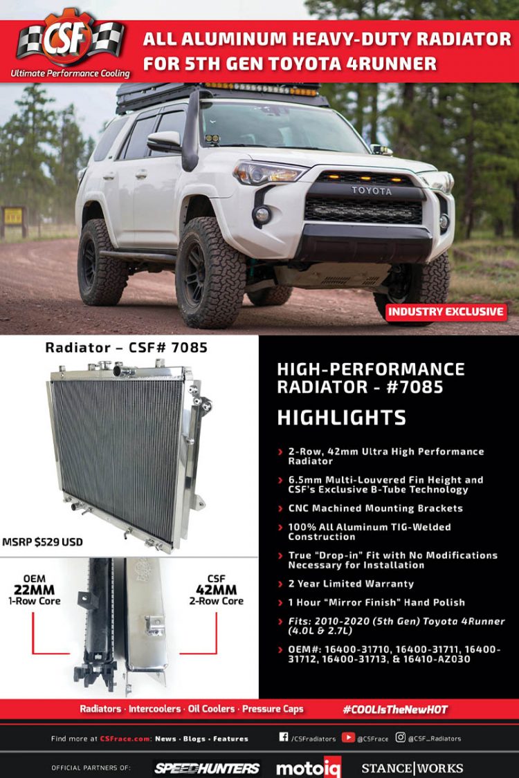 New CSF Radiator For 5th Gen Toyota 4Runner (2010-2020) - Vivid Racing News