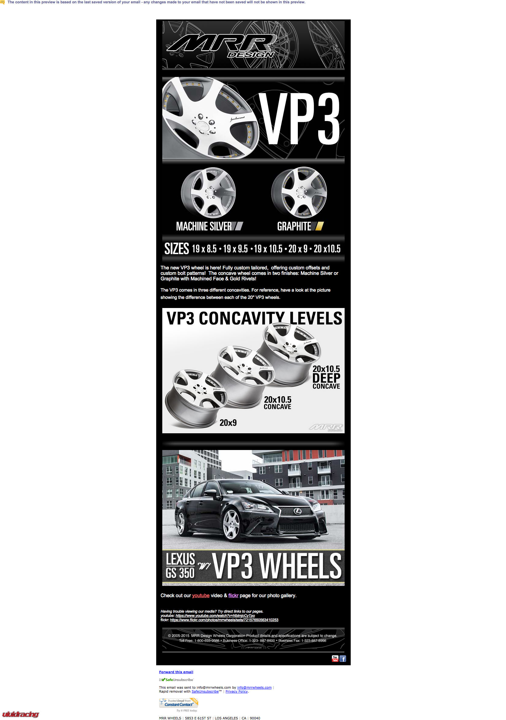 MRR Wheels NEW VP-3 Luxury Concave Design - Vivid Racing News