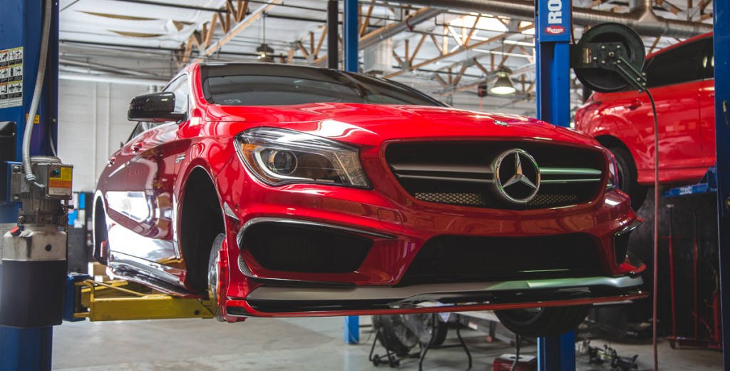 KW Coilovers Install on Mercedes CLA45 - Vivid Racing News