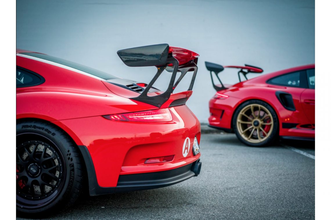 New Salter Aero Carbon Fiber Wing Risers for Porsche 911 GT3 RS - Vivid ...