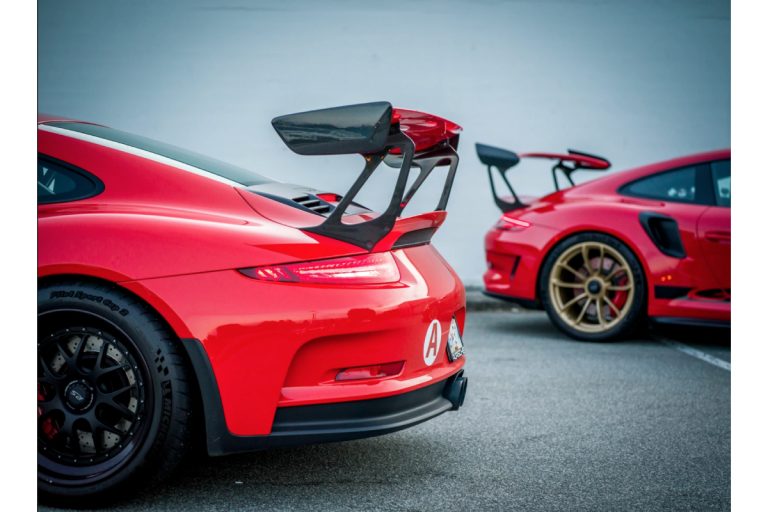 New Salter Aero Carbon Fiber Wing Risers for Porsche 911 GT3 RS - Vivid ...