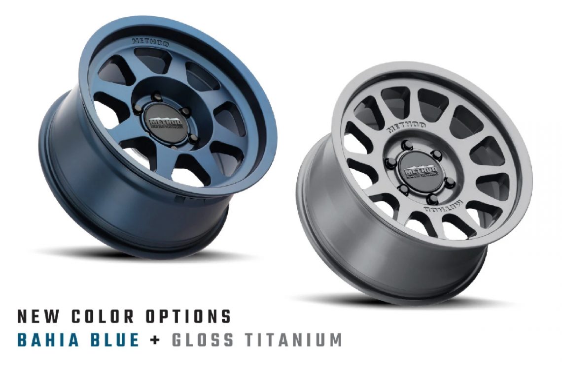 New Bahia Blue 701 and Gloss Titanium 703 Bead Grip Method Race Wheels ...