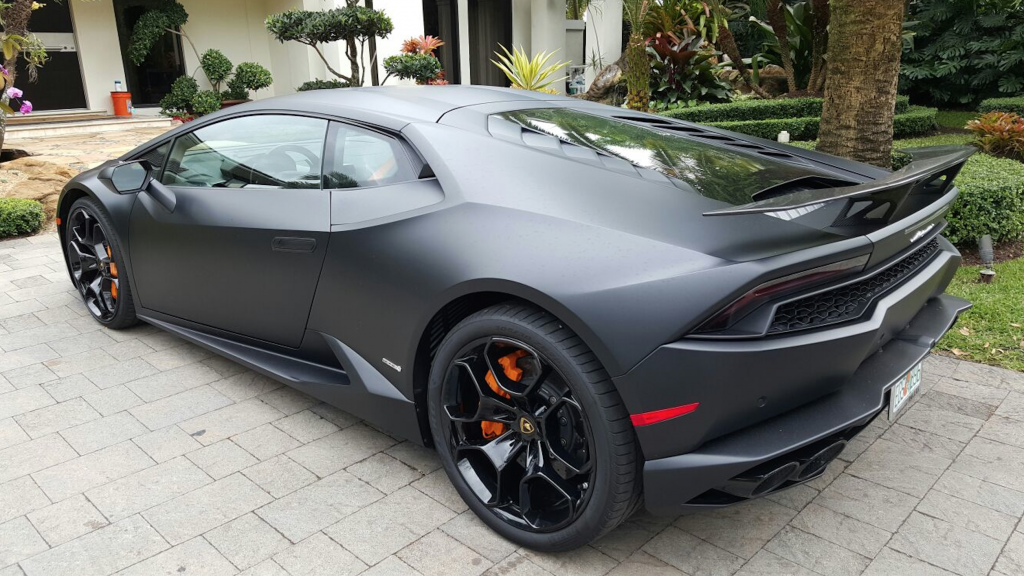 2015 Matte Black Lamborghini Huracan with Novitec Rear Wing - Vivid ...