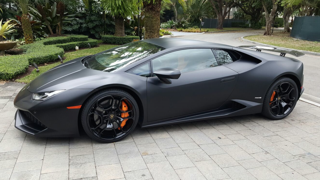 2015 Matte Black Lamborghini Huracan with Novitec Rear Wing - Vivid ...