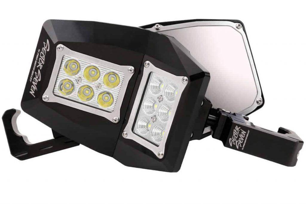Sector Seven UTV Side Mirrors With 8,000 Lumen Of LED Power - Vivid ...