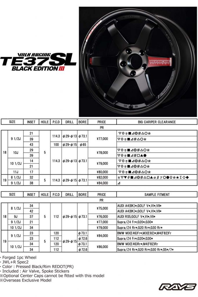 Volk Racing TE37SL Black Edition III Wheels Available Through Vivid ...