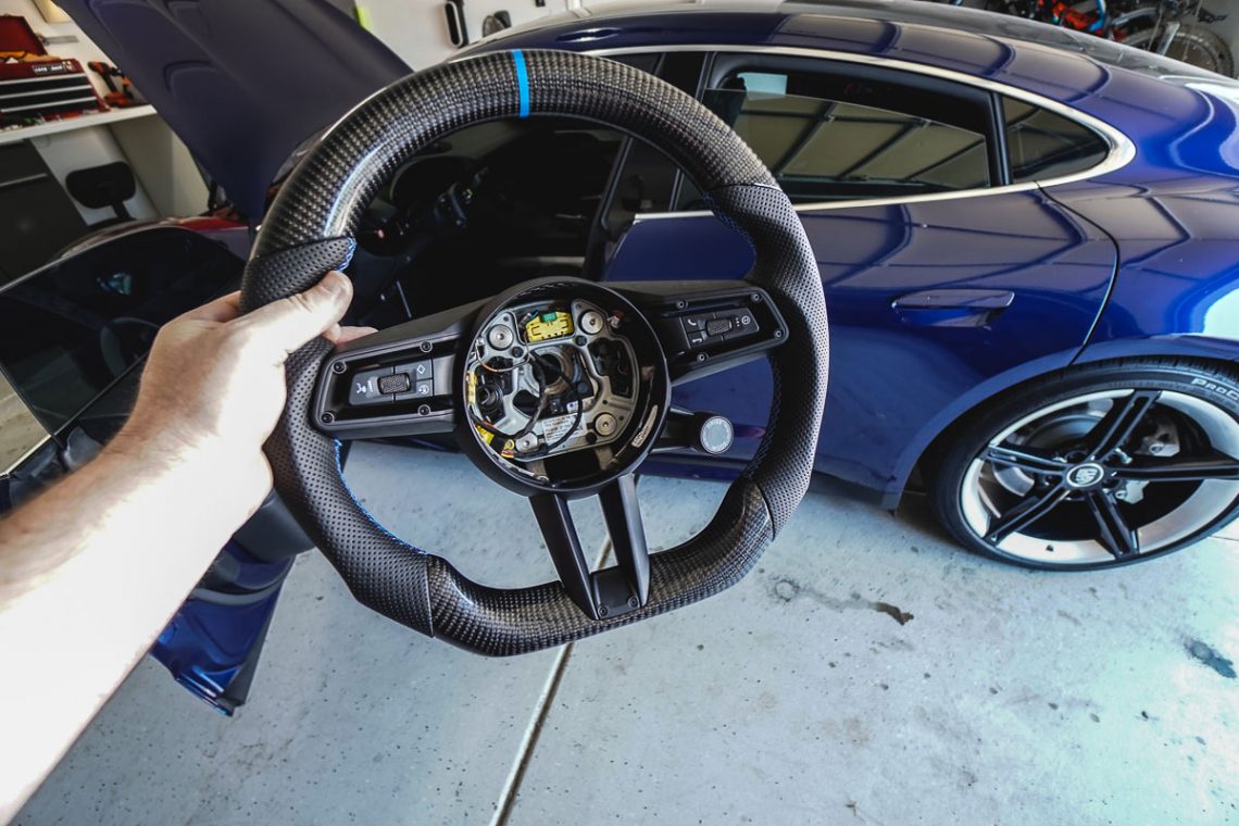 How we did the ULTIMATE Interior Upgrade! Steering Wheel Swap Porsche ...