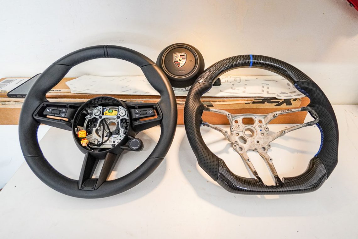 How we did the ULTIMATE Interior Upgrade! Steering Wheel Swap Porsche ...