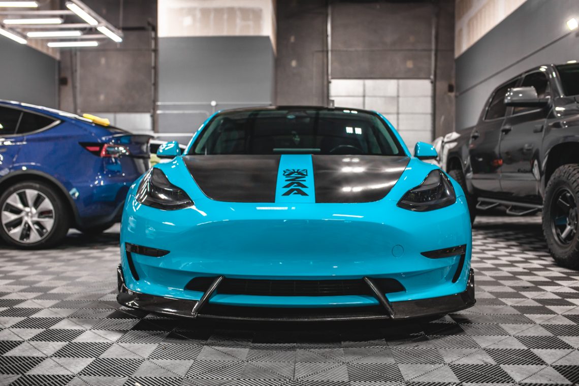 Tesla Model 3 Fresh New Carbon Fiber Aero Kit from Vivid Racing - Vivid ...