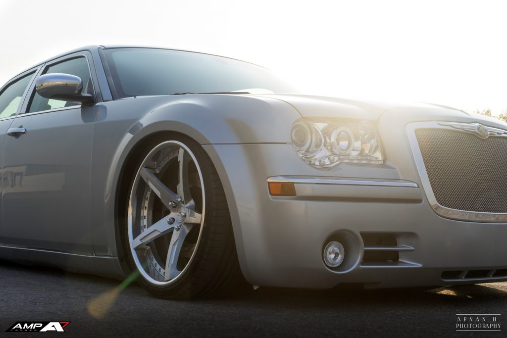 Bagged Chrysler 300C on 20-inch AMP-5 3-Piece Forged Wheels - Vivid ...