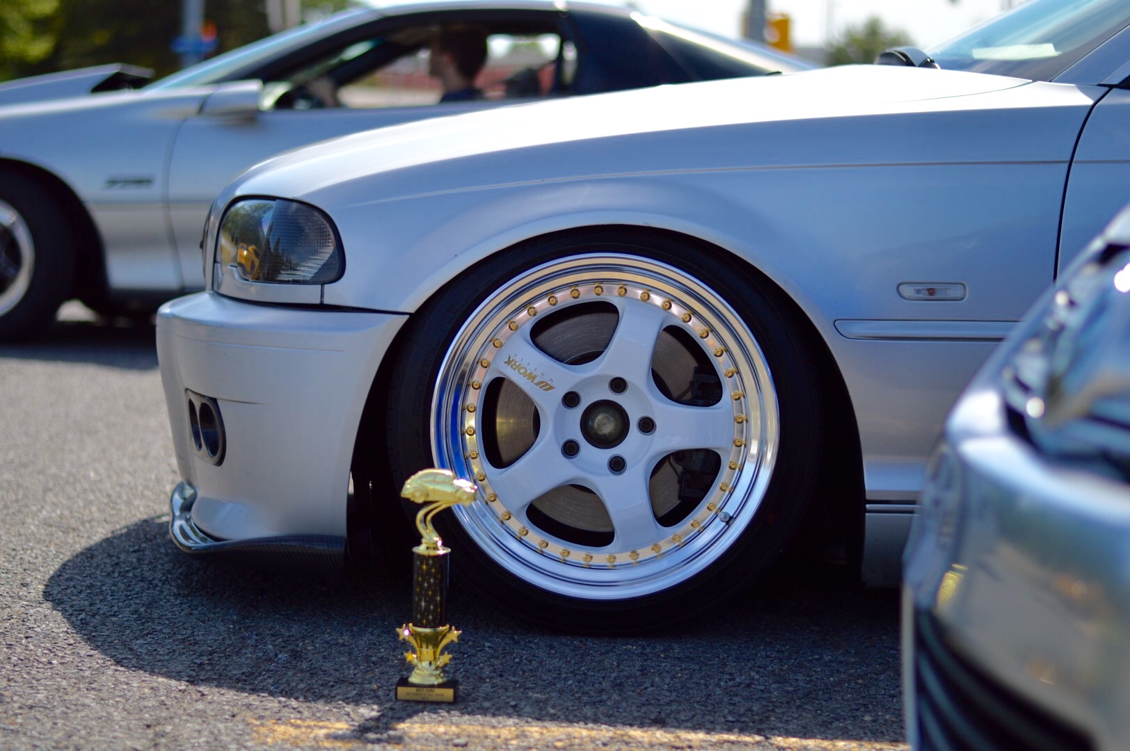 Amazing BMW E46 with Work Wheels Featuring Gold Hardware - Vivid Racing ...