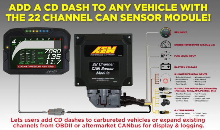 AEM Releases All New 22-Channel CAN Sensor Module – Vivid Racing News