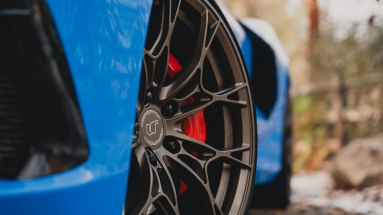 Corvette C8 Rapid Blue with Satin Bronze VR Forged Wheels - Photoshoot ...
