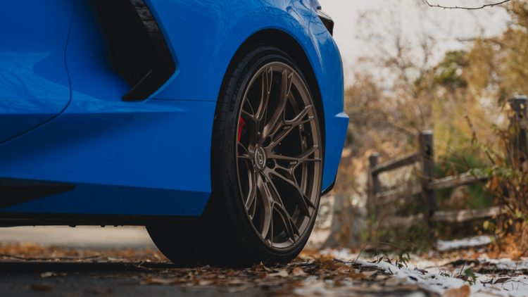 Corvette C8 Rapid Blue with Satin Bronze VR Forged Wheels - Photoshoot ...