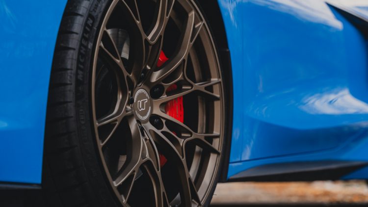 Corvette C8 Rapid Blue with Satin Bronze VR Forged Wheels - Photoshoot ...