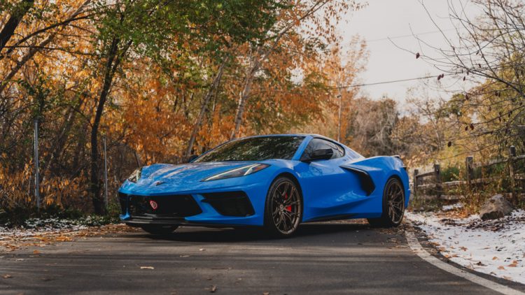Corvette C8 Rapid Blue with Satin Bronze VR Forged Wheels - Photoshoot ...