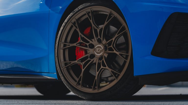 Corvette C8 Rapid Blue with Satin Bronze VR Forged Wheels - Photoshoot ...
