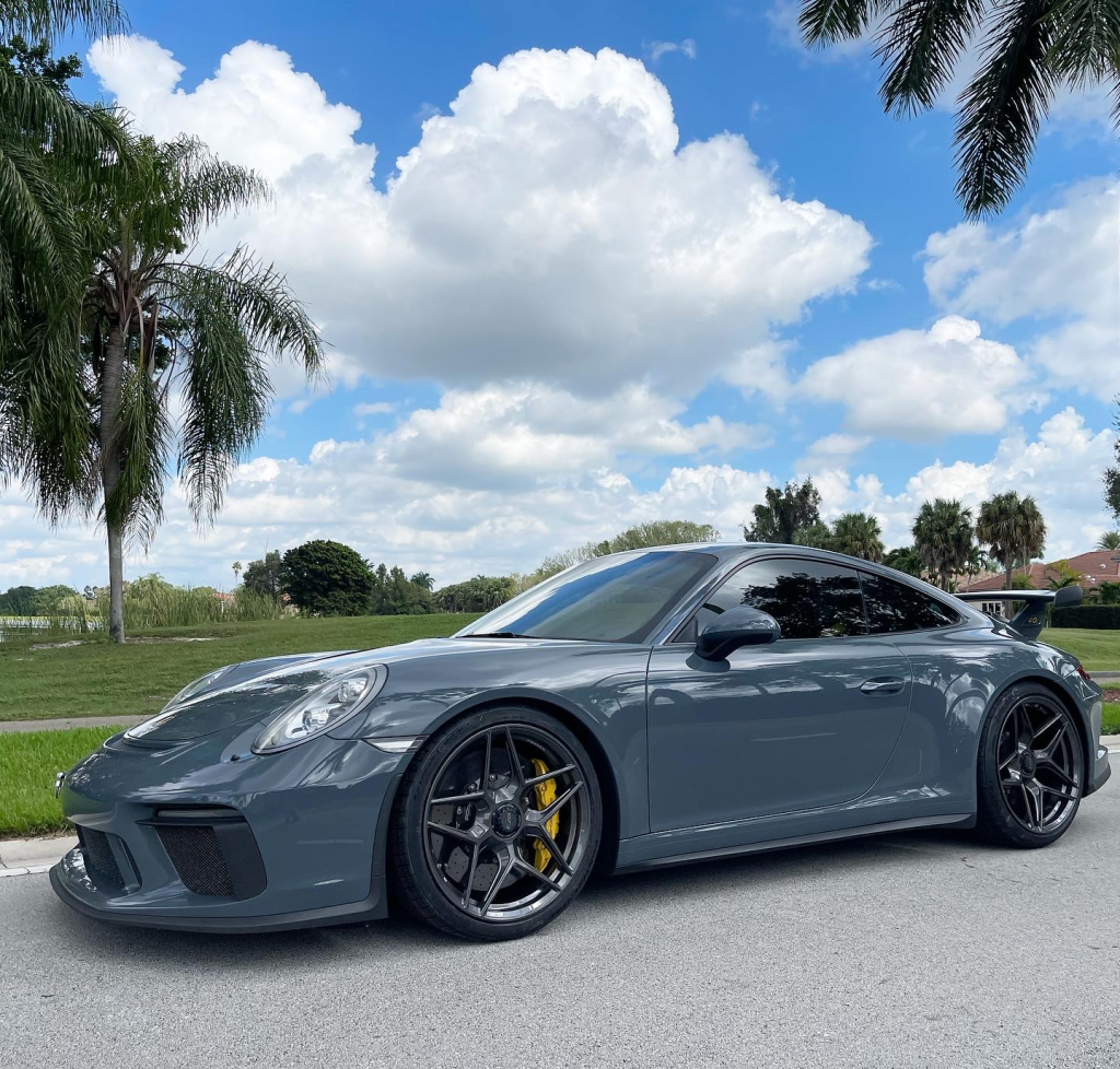 Graphite Blue Metallic Porsche 991.2 GT3 with VR Forged D04 Wheels in ...