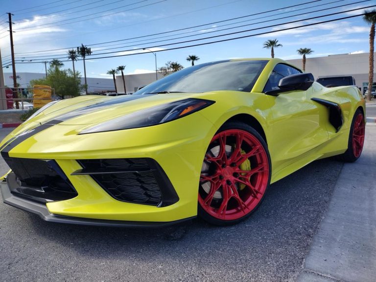 VR Forged Candy Red D01 Wheels on a Corvette C8 - Vivid Racing News