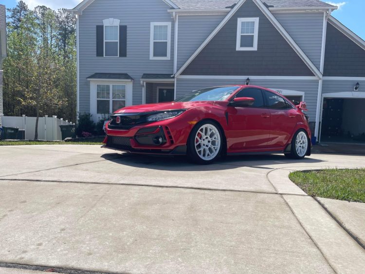 Red on White – Honda Civic Type-R with VR Forged D09 Monoblock Wheels ...
